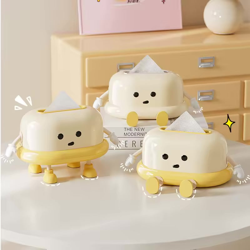 Happy Stand Tissue Box – Yellow Buddy – PawPrints Absolute Kawaii Store